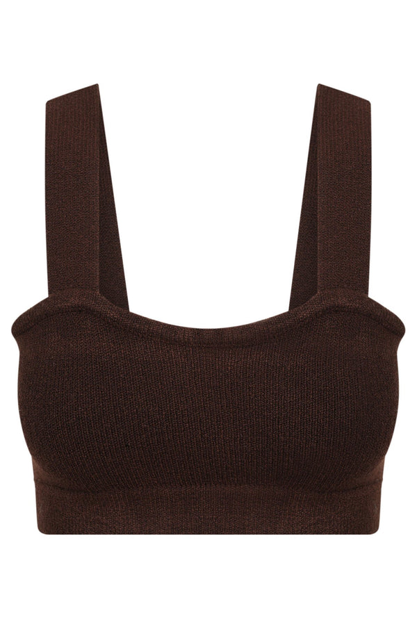 Gigi Knit Crop - Carob | Pastel Byron Bay